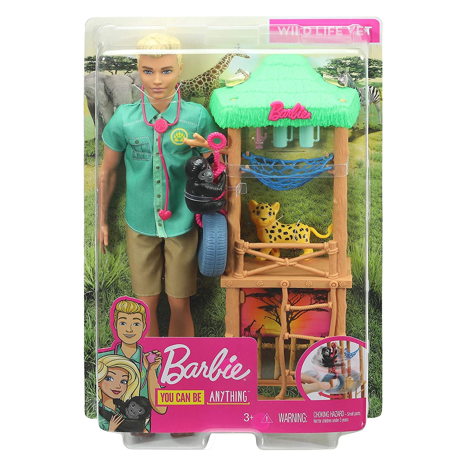 Barbie Ken Wildlife Vet Playset, Assorted – JouéClub