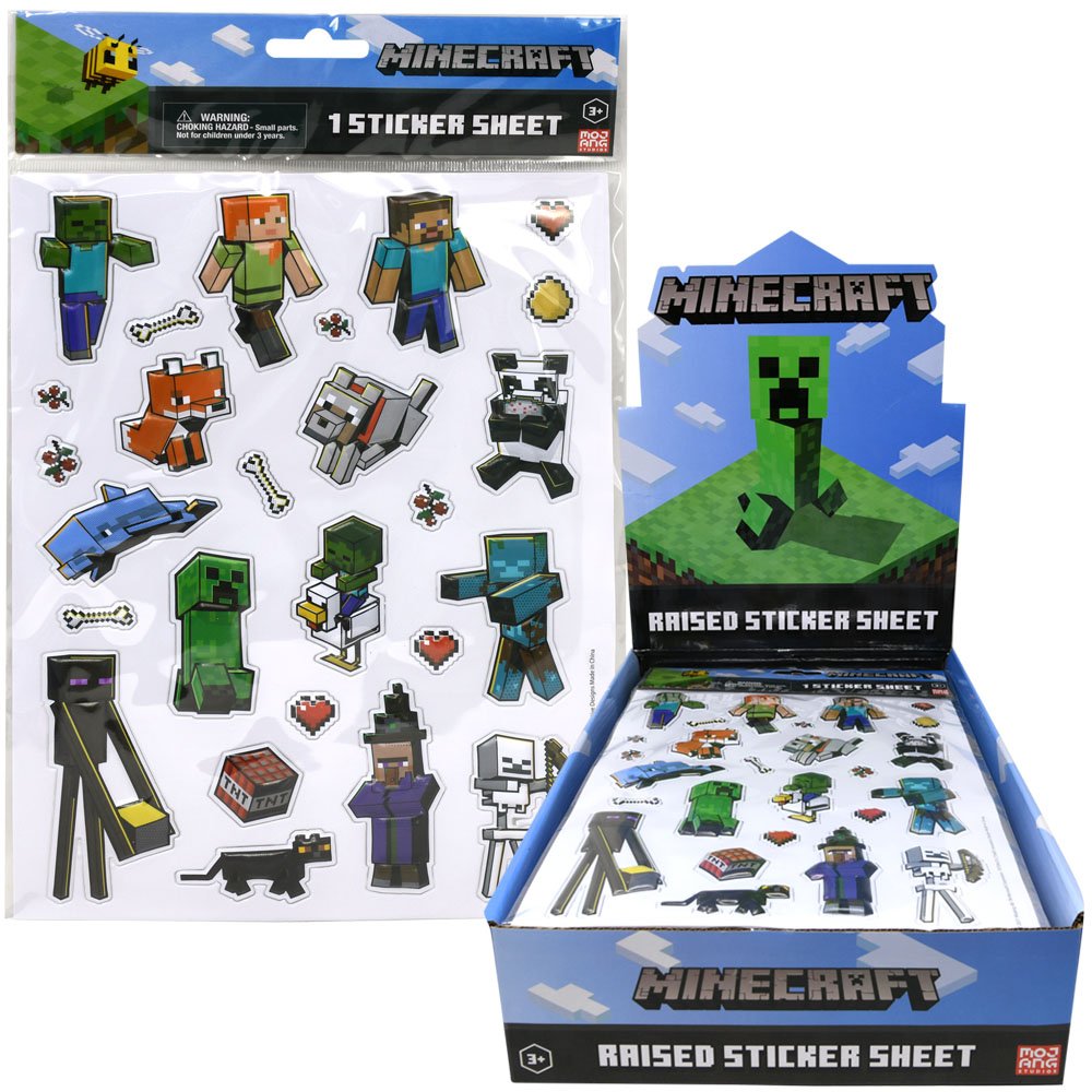 Minecraft Sticker Book with Puffy Stickers – joueclublb