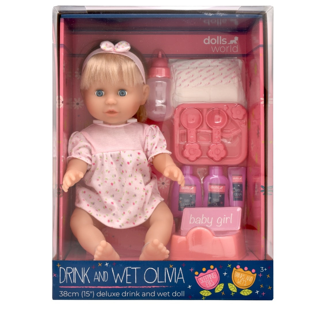 Dolls World Deluxe Drink and Wet Doll – JouéClub