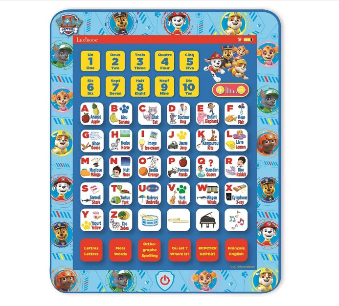 Lexibook Paw Patrol Bilingual Interactive Learning Tablet – joueclublb