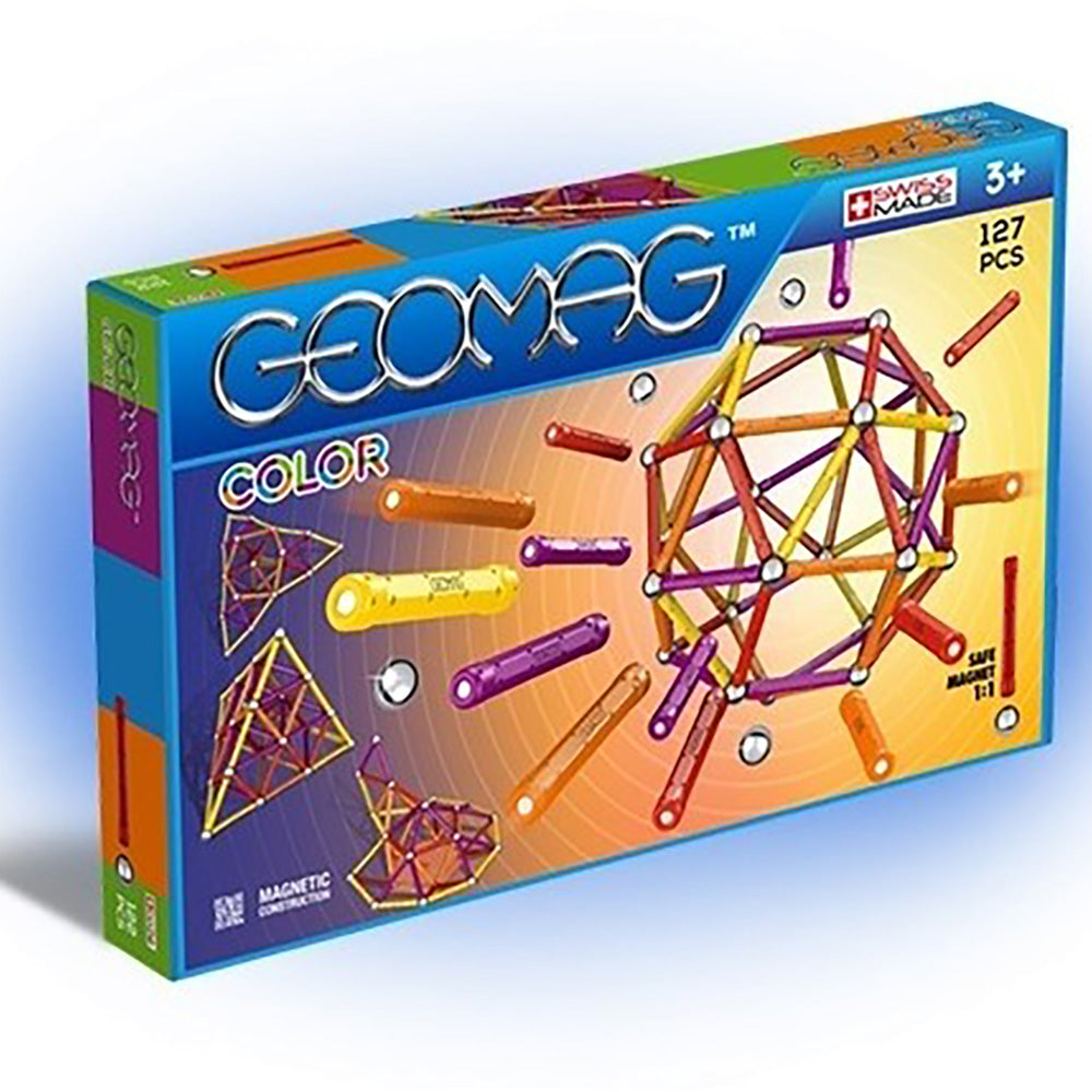 Geomag Color Kit Â€“ 127 Piece Magnetic Construction Set – joueclublb