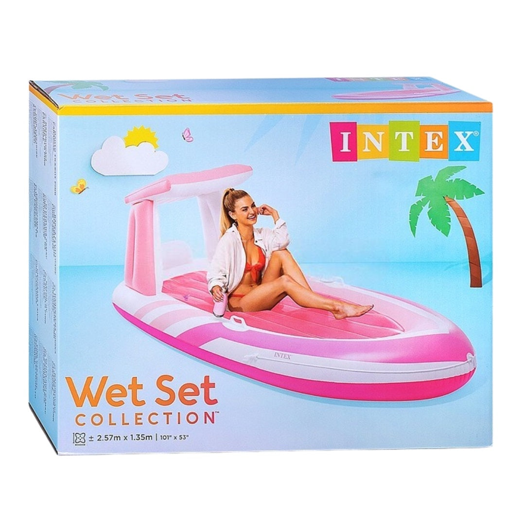 Intex Pink Paradise Boat Float Inflatable Lounge – joueclublb
