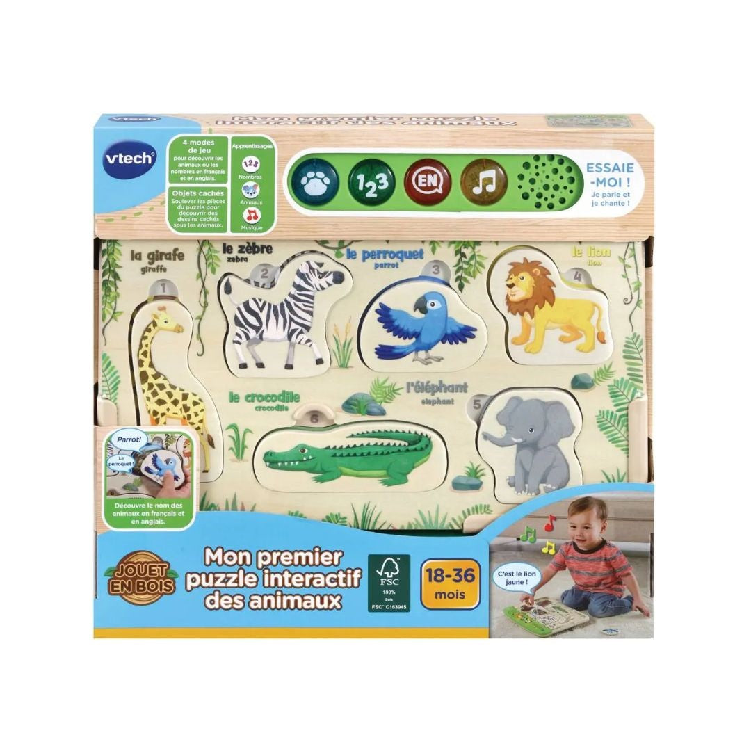 Vtech My First Interactive Animal Puzzle – joueclublb