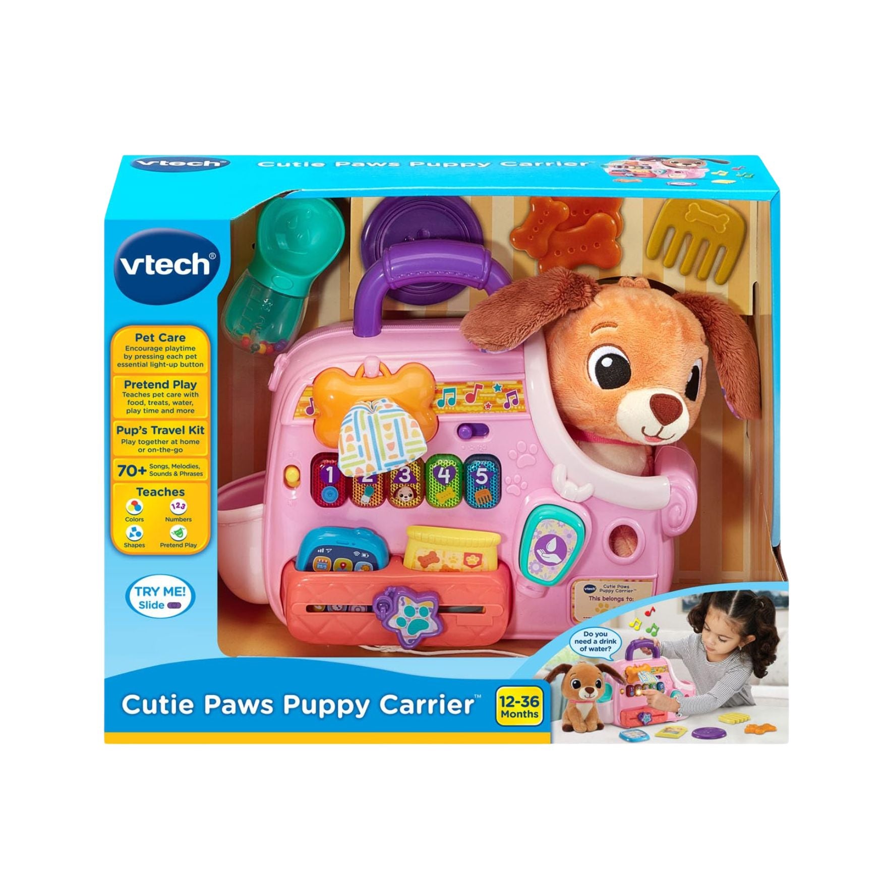 VTech Cutie Paws Puppy Carrier Interactive Toy – JouéClub