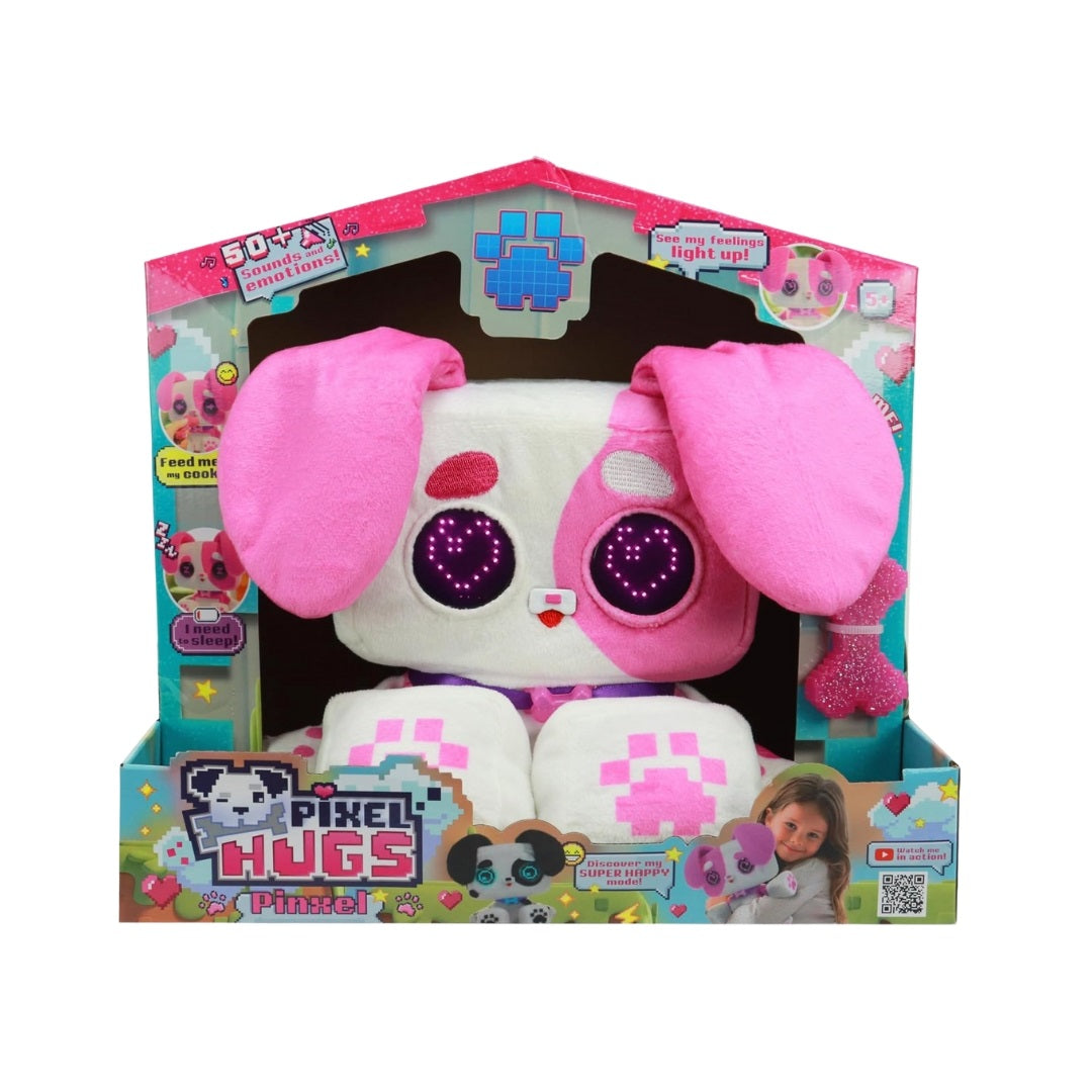 Pixel Hugs Pink Puppy Interactive Plushie – joueclublb