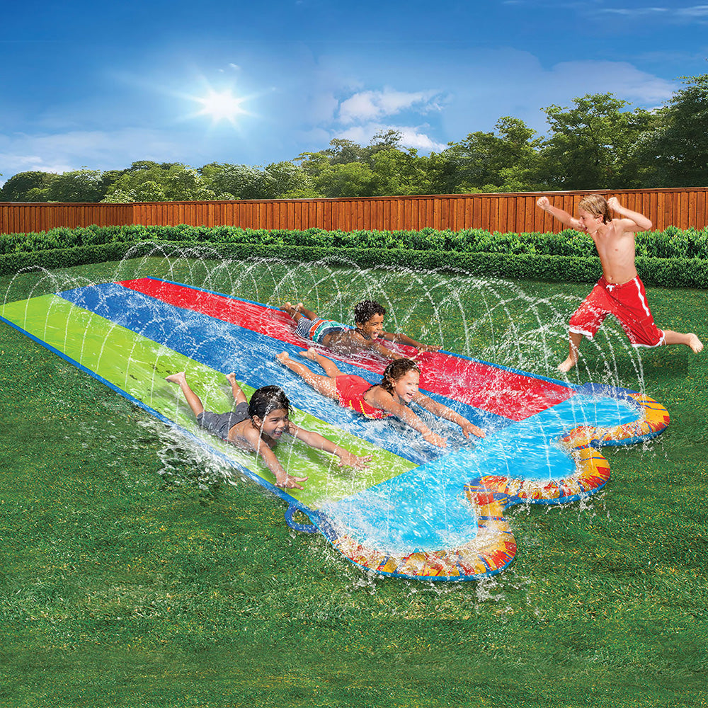 Banzai Triple Racer Water Slide – JouéClub
